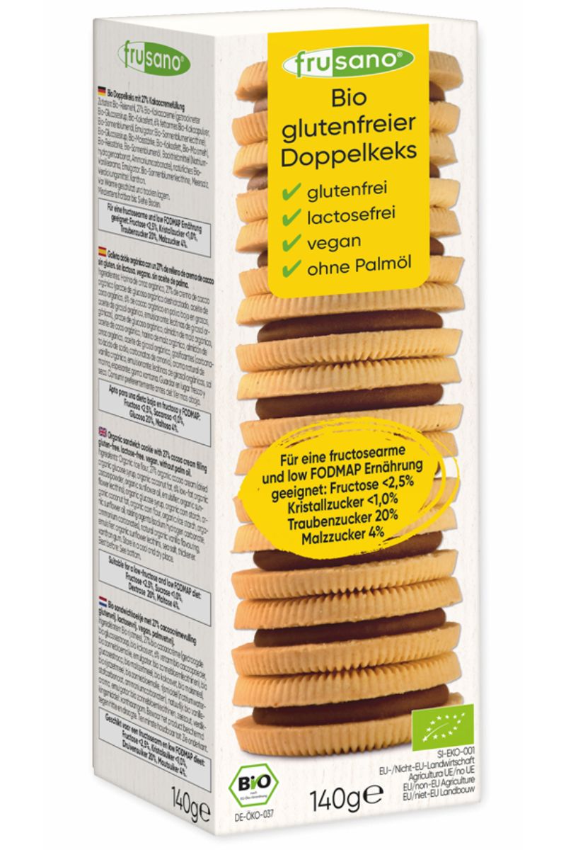 FRUSANO Biscuits - Organic Blonde Chocolate Sandwich (140g) – FODMarket Ltd