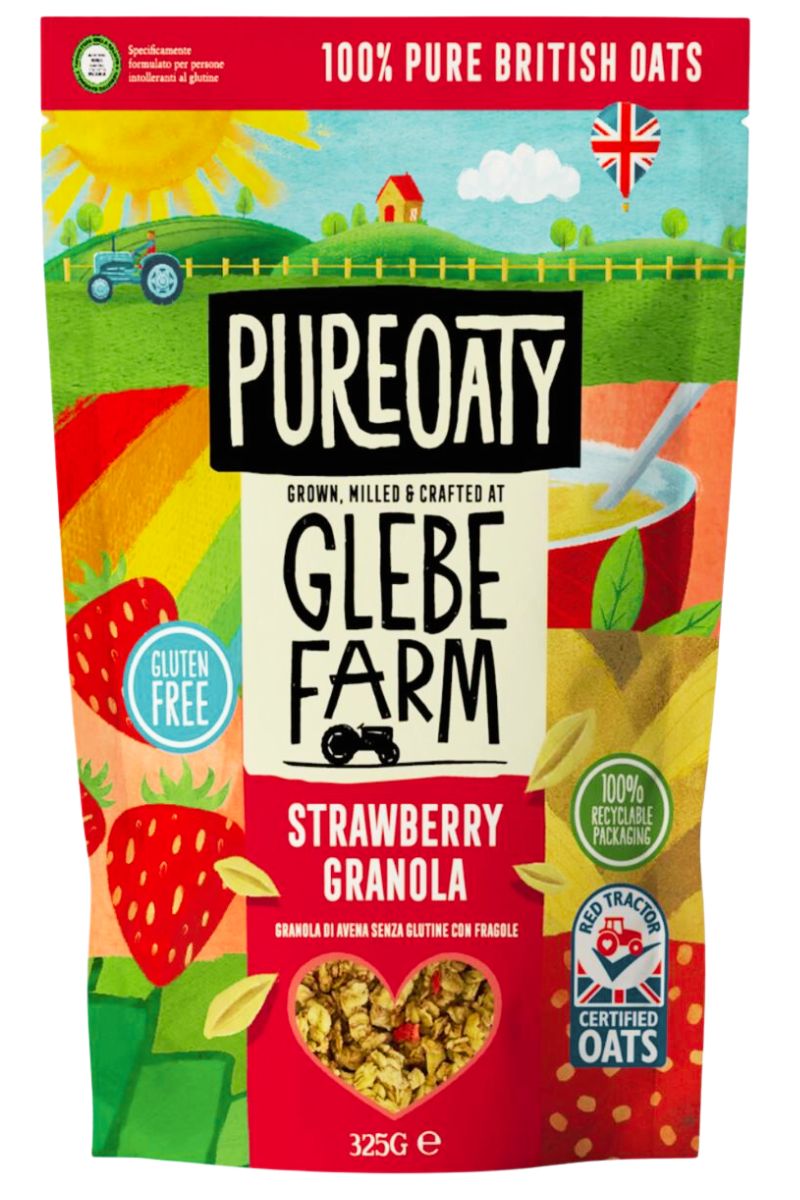 GLEBE FARM Gluten Free Strawberry Oat Granola (325g) – FODMarket Ltd