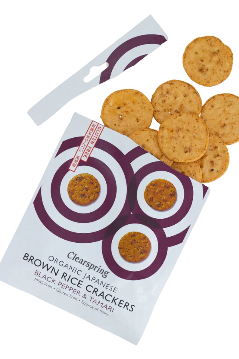 CLEARSPRING Rice Crackers - Black Pepper & Tamari (40g) – FODMarket Ltd